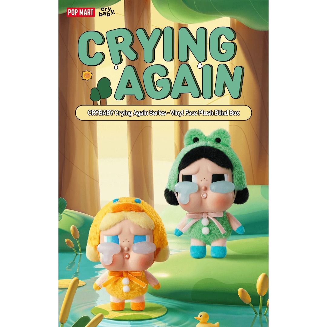 Pop Mart Crybaby Crying Again Series Vinyl Face Plush, Hobbies & Toys ...