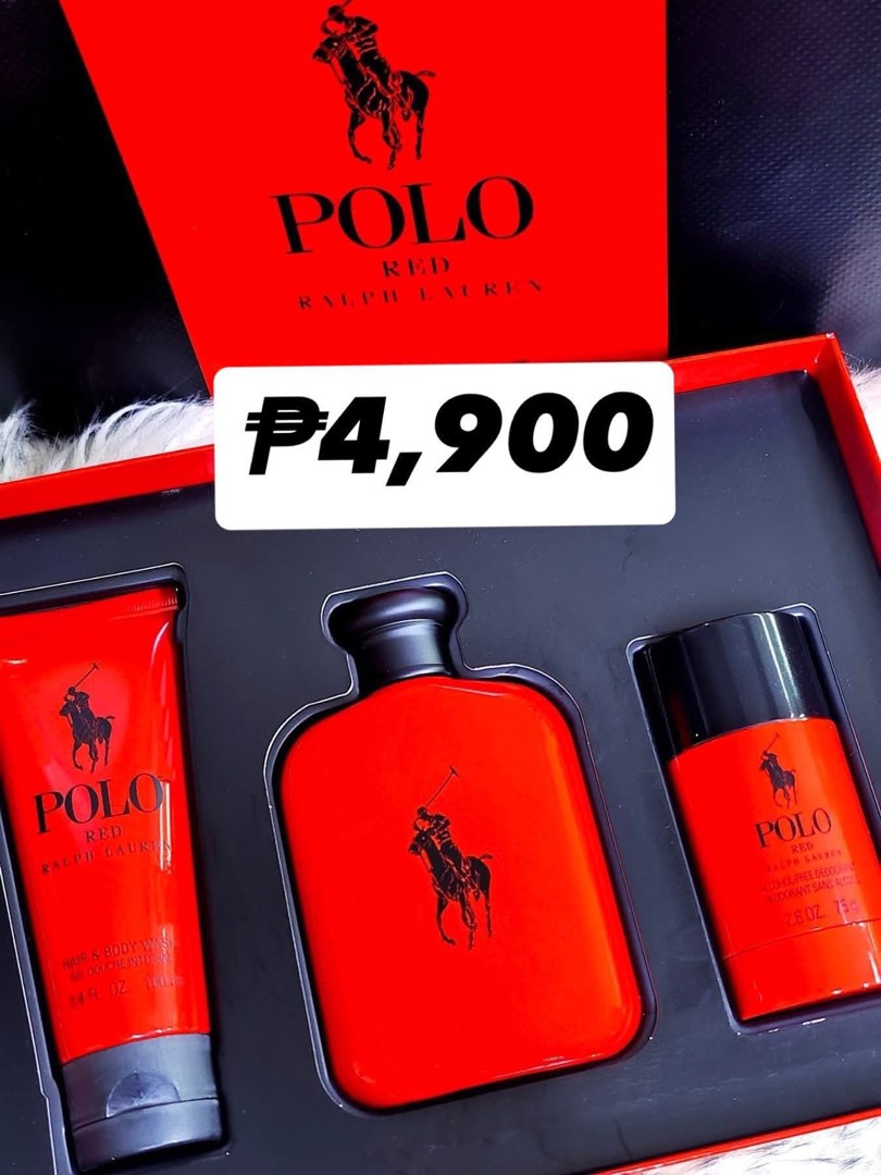 Ralph Lauren Polo Red Set, Beauty & Personal Care, Fragrance ...
