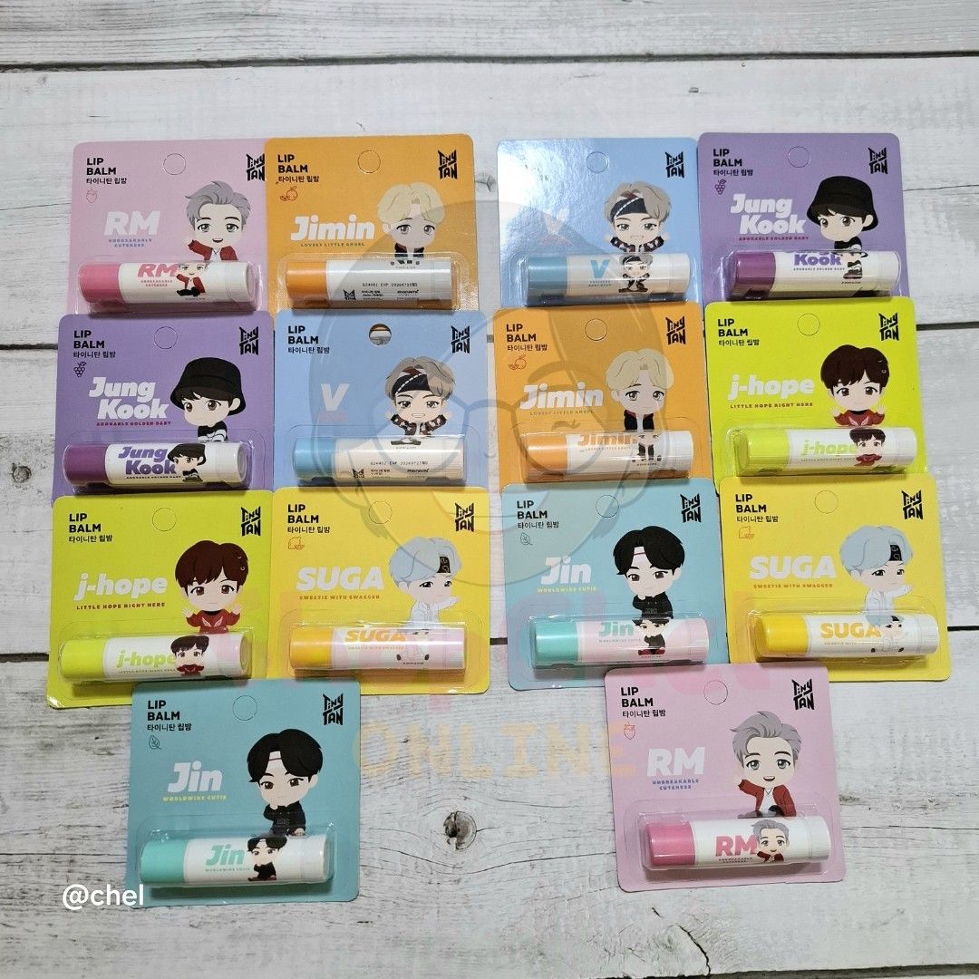 V TinyTan Lip Balm Official, Hobbies & Toys, Memorabilia & Collectibles, K-Wave on Carousell