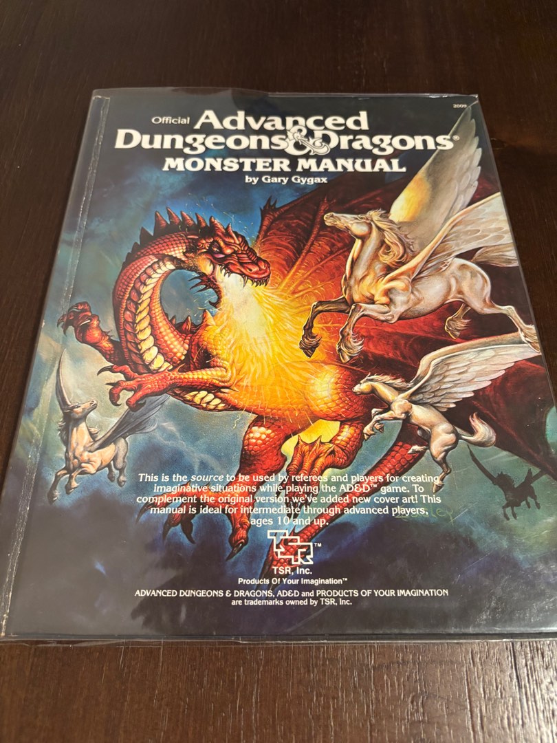 Advanced Dungeons & Dragons Monster Manual 1st Edition, Hobbies & Toys ...