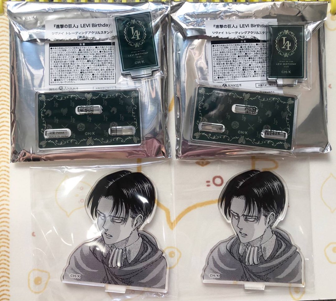 Attack on Titan (AOT) Levi Birthday Trading Acrylic Stand, Hobbies ...