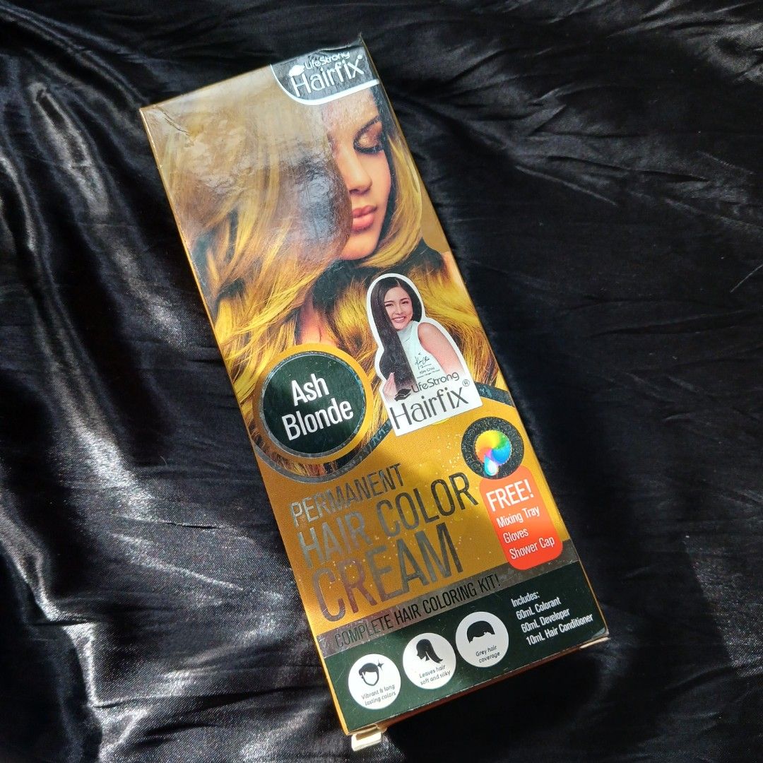 Authentic Hairfix Ash Blonde Permanent Hair Color Cream (Hair Dye ...
