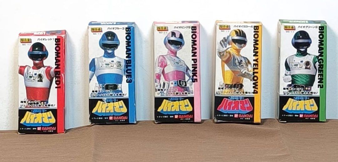 Bandai Bioman Action Figure Set, Hobbies & Toys, Toys & Games on Carousell