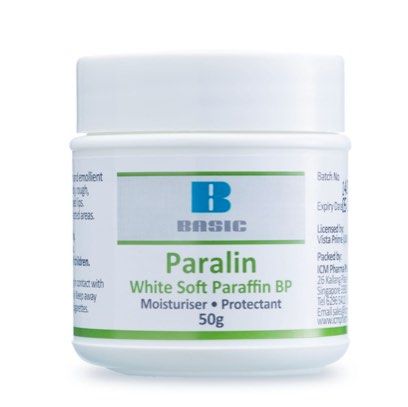 BASIC Paralin White Soft Paraffin BP Moisturizer 50g, Beauty & Personal ...