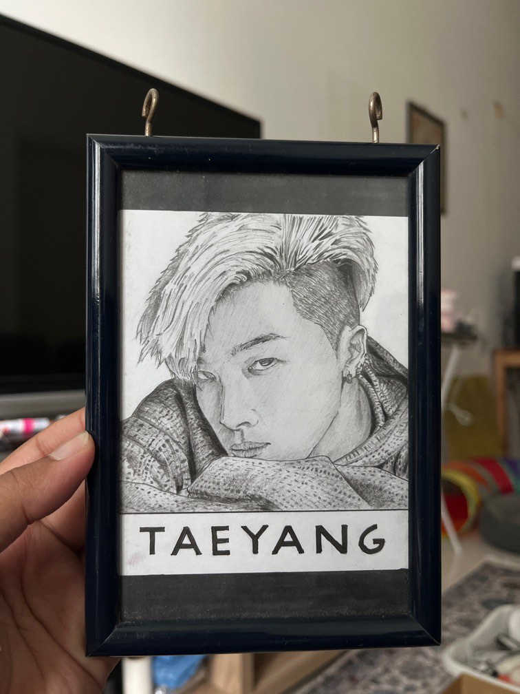 BIGBANG Taeyang - 100% freehand drawing, Hobbies & Toys, Collectibles ...