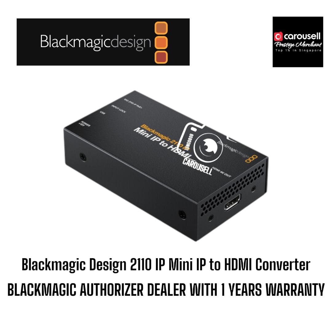 Blackmagic 2110 IP Mini IP to HDMI / Blackmagic Design 2110 IP Mini IP ...