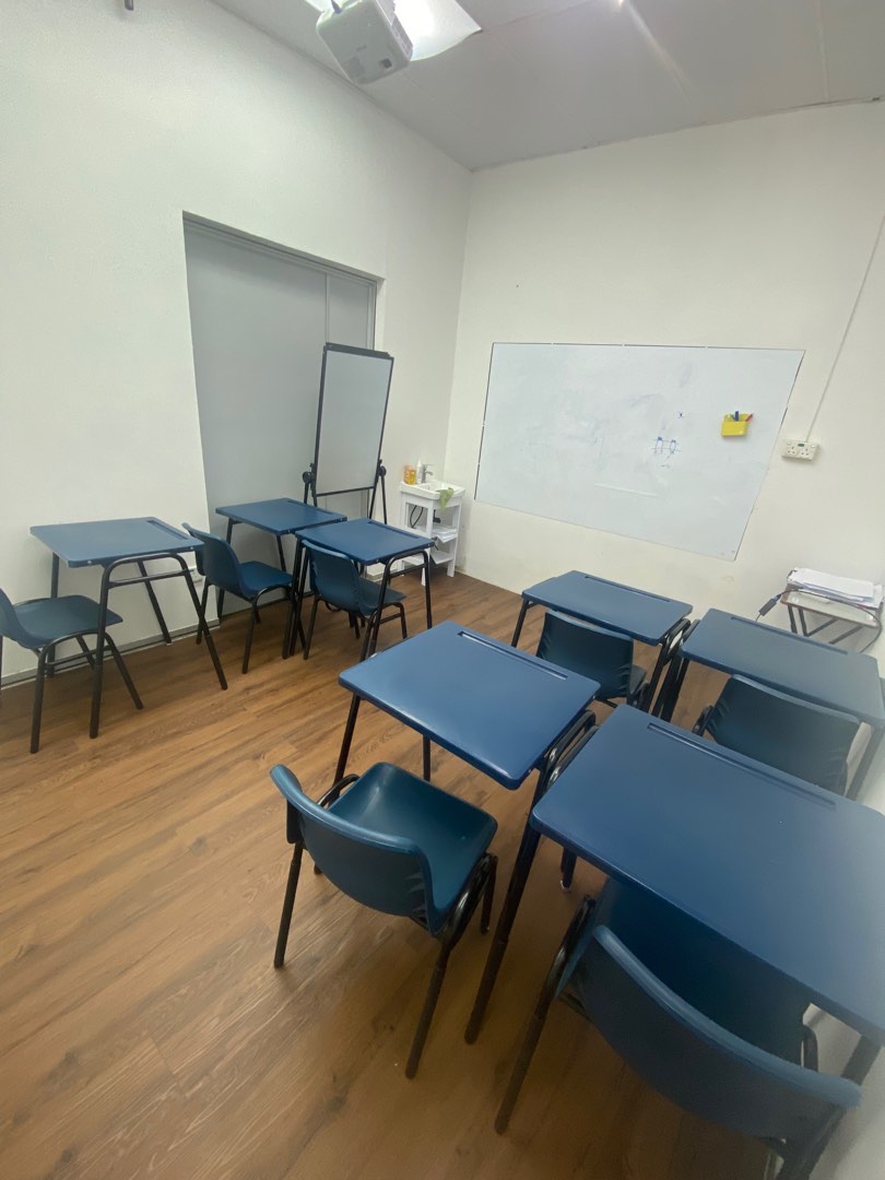 Blue School Desk and chair, Furniture & Home Living, Furniture, Tables ...