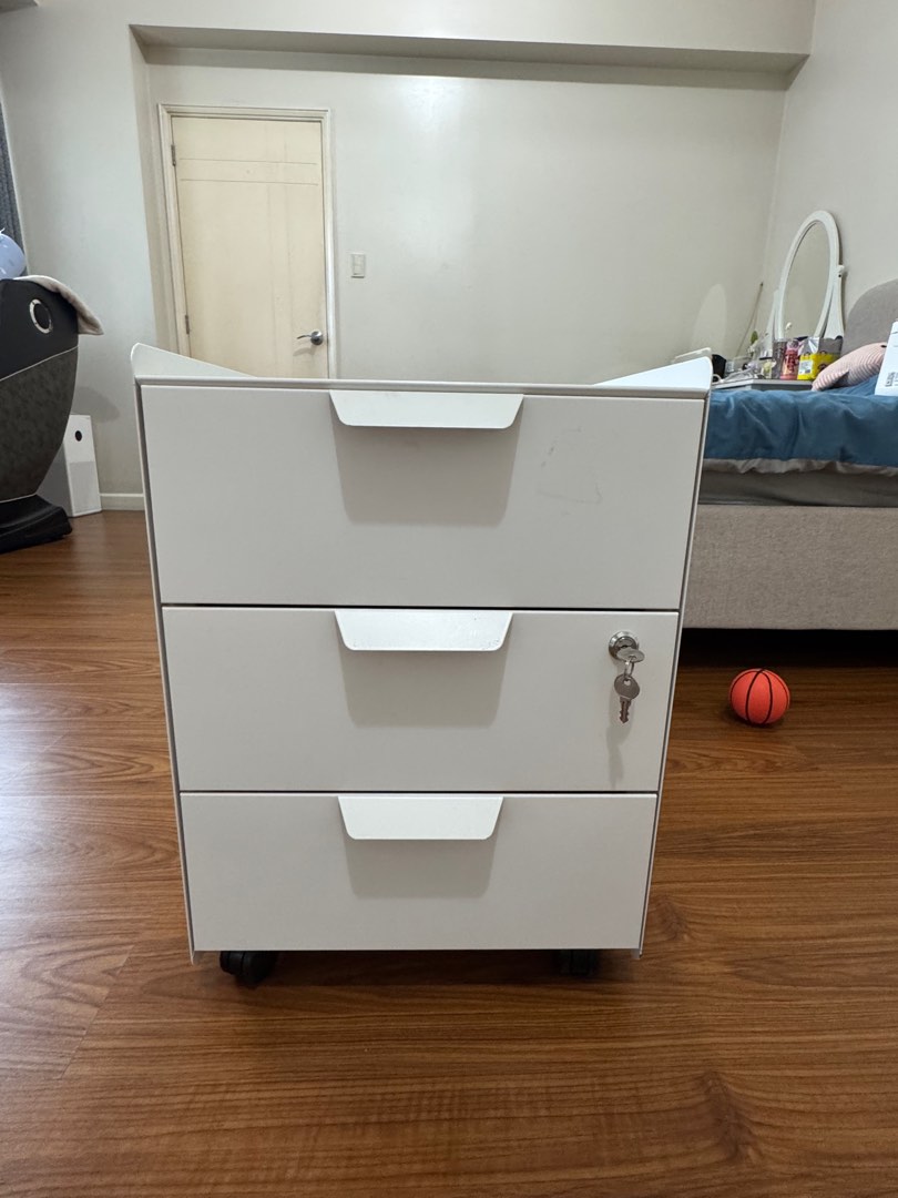 IKEA Trotten Drawer Unit w/ 3 Drawers White, Furniture & Home Living ...