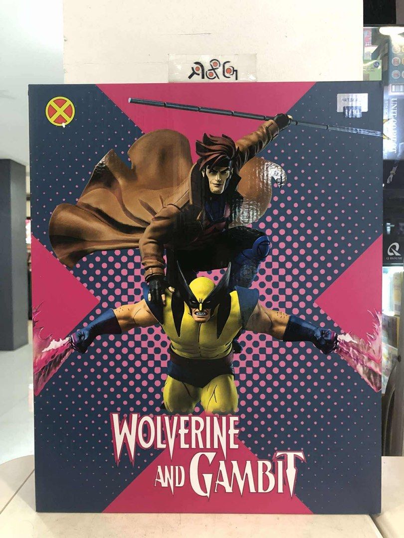 Iron studios X-men 97 gambit and wolverine 1/10 scale statue, Hobbies ...