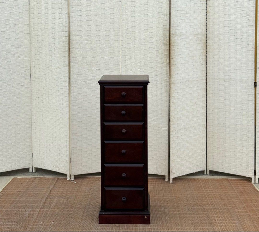 JAPAN SURPLUS SLIM DRAWER ROSEWOOD COLOR IN GOOD CONDITION SIZE: 40H x ...