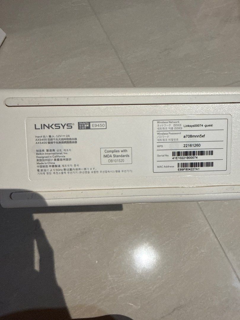 Linksys E9450 WiFi 6 Router, Computers & Tech, Parts & Accessories, Networking on Carousell