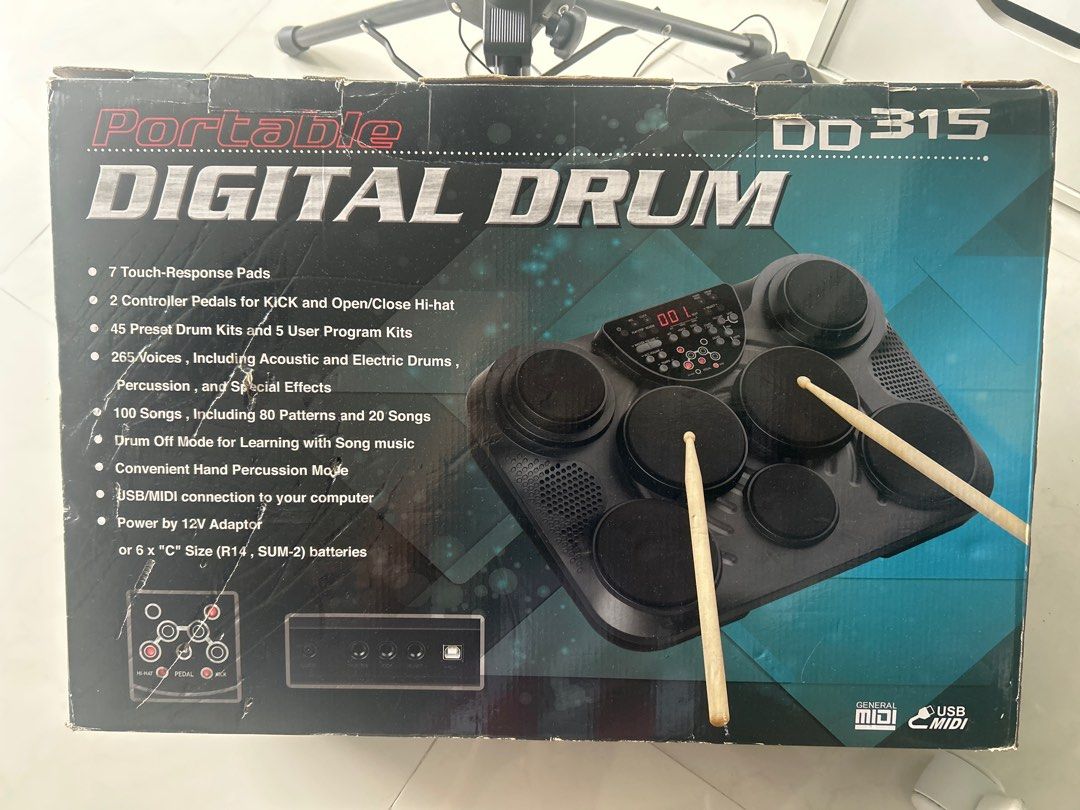 Medeli DD315 Portable Digital Drum Kit, Hobbies & Toys, Musical ...