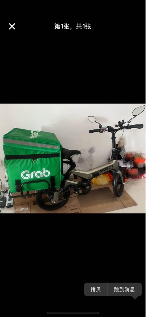 Mobot Electric Bike with Grab Bag, Sports Equipment, PMDs, E-Scooters ...
