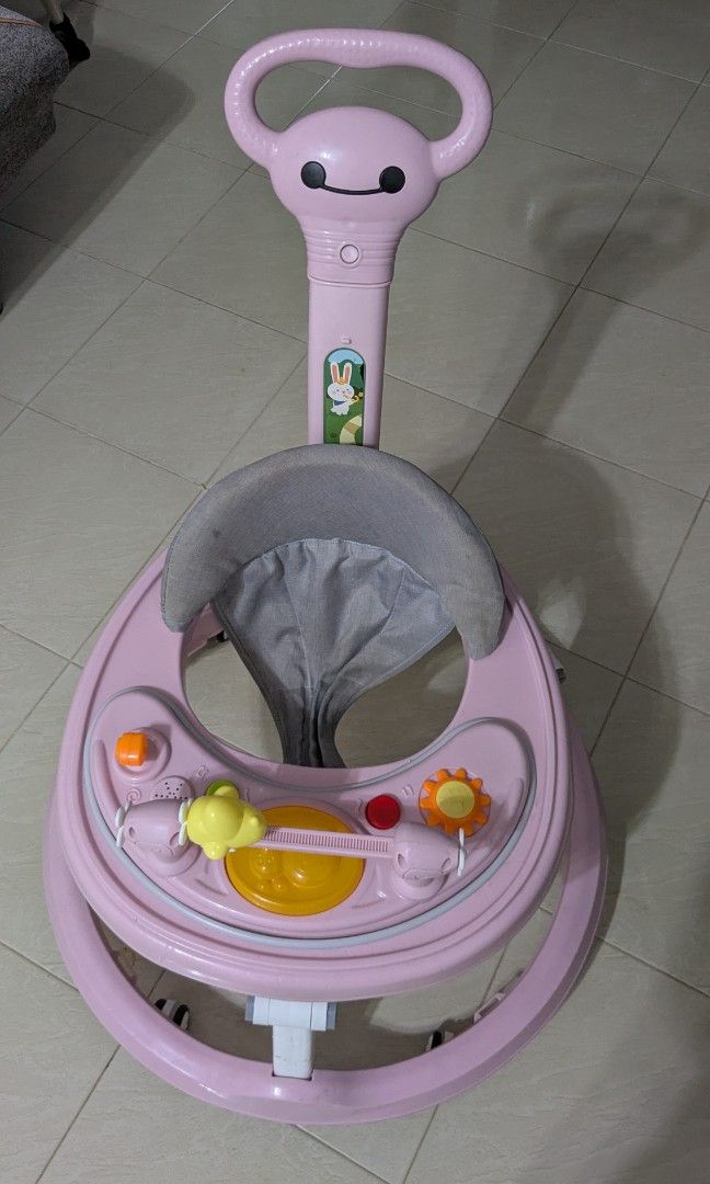 Pink Baby Walker with Silent Wheels, Babies & Kids, Infant Playtime on ...