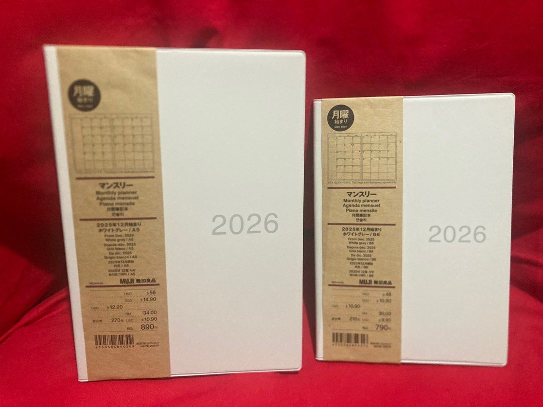 Planner 2026 Muji / Size B6/ A5 / 40 sheets/ Thin, Looking For on Carousell