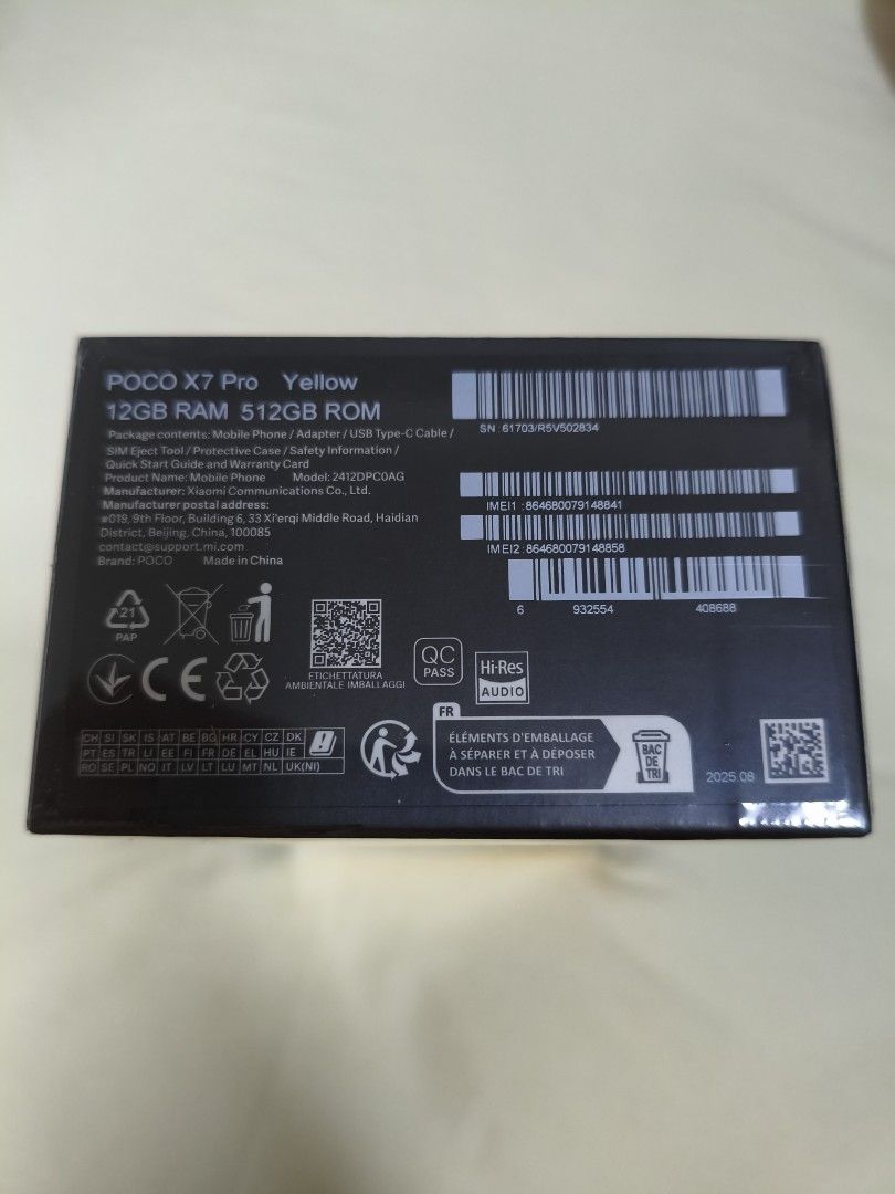 POCO X7 Pro 12GB/512GB Brand New Local ROM 1 Year Warrenty Android ...