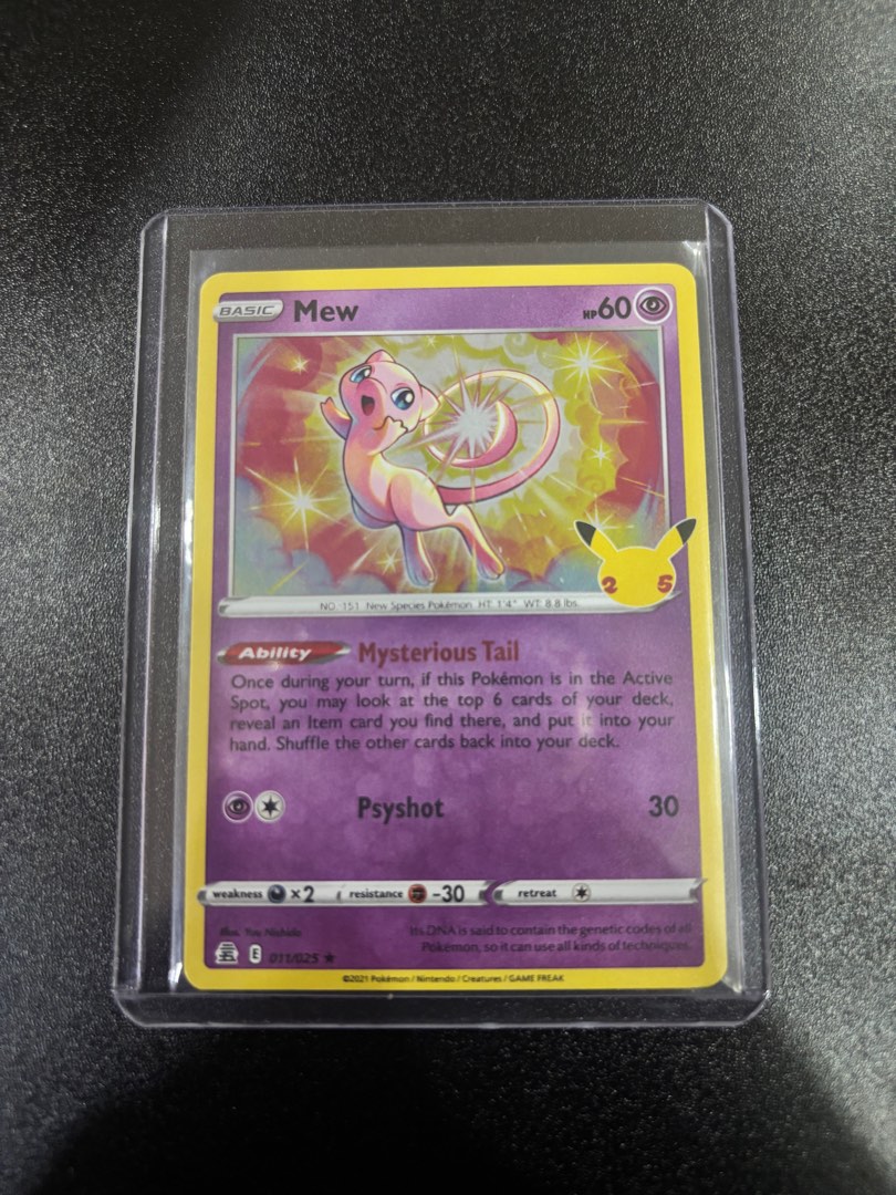 Pokemon 25th Anniversary Mew Card, Hobbies & Toys, Toys & Games on ...