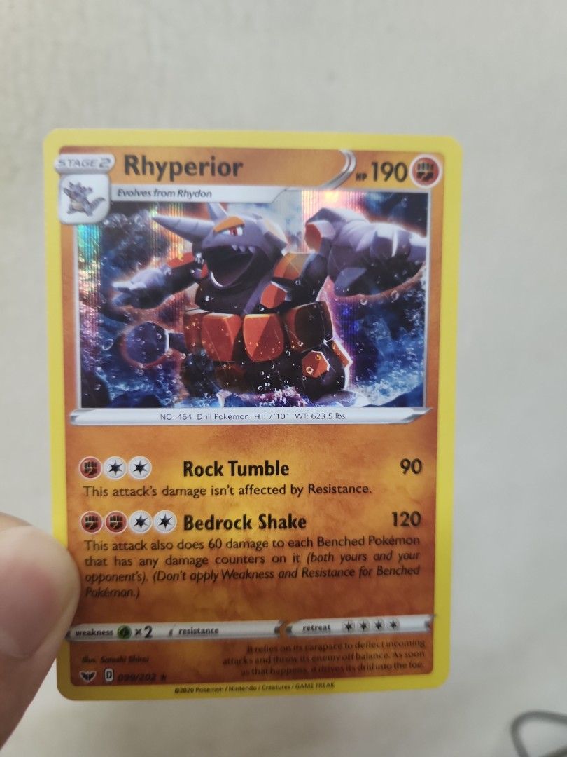 Pokemon TCG Rhyperior Card, Hobbies & Toys, Toys & Games on Carousell