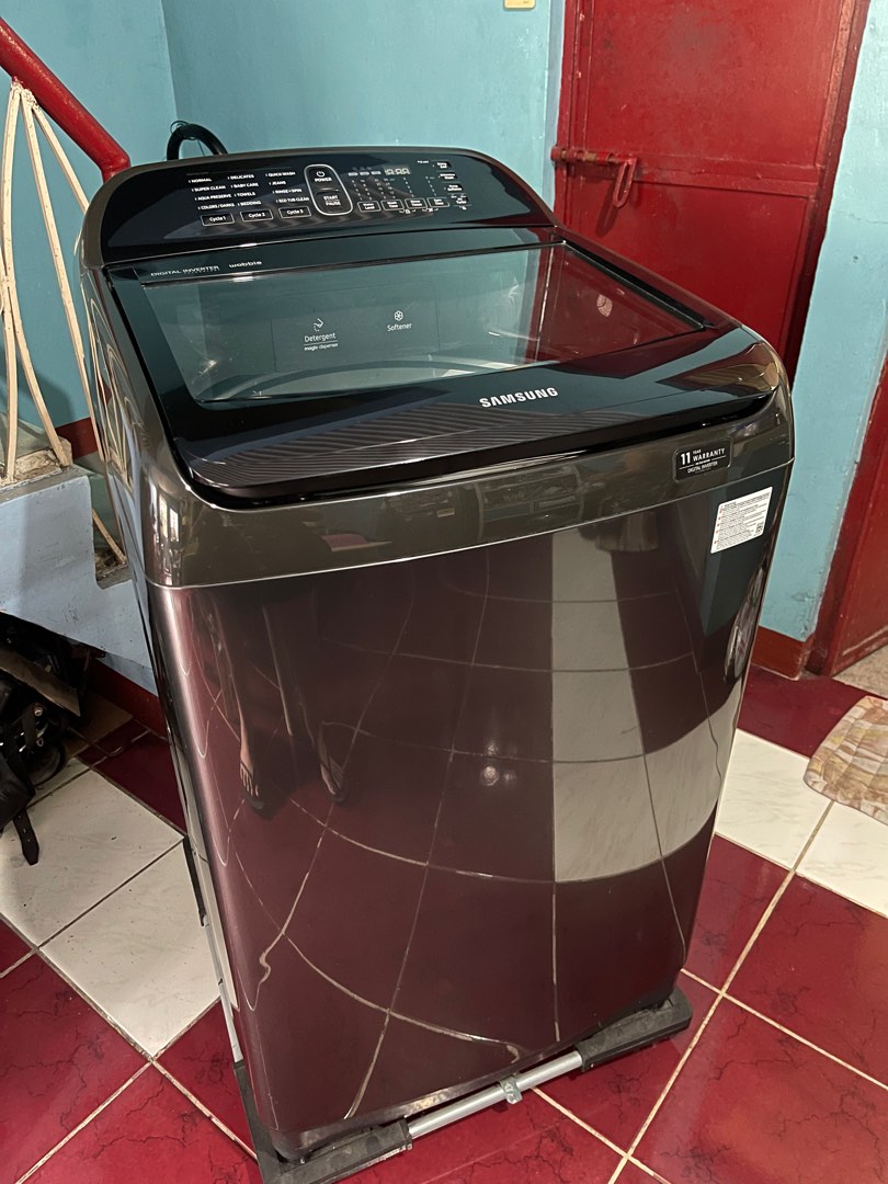 SAMSUNG AUTOMATIC WASHING MACHINE 10 kg Laundry Top-Load Washer -Wobble ...