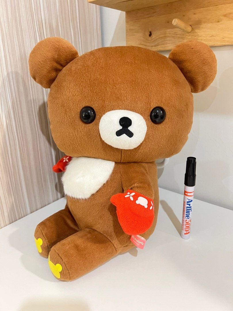 San-X Rilakkuma Chairoikoguma Mittens Plush Toy, Hobbies & Toys, Toys ...