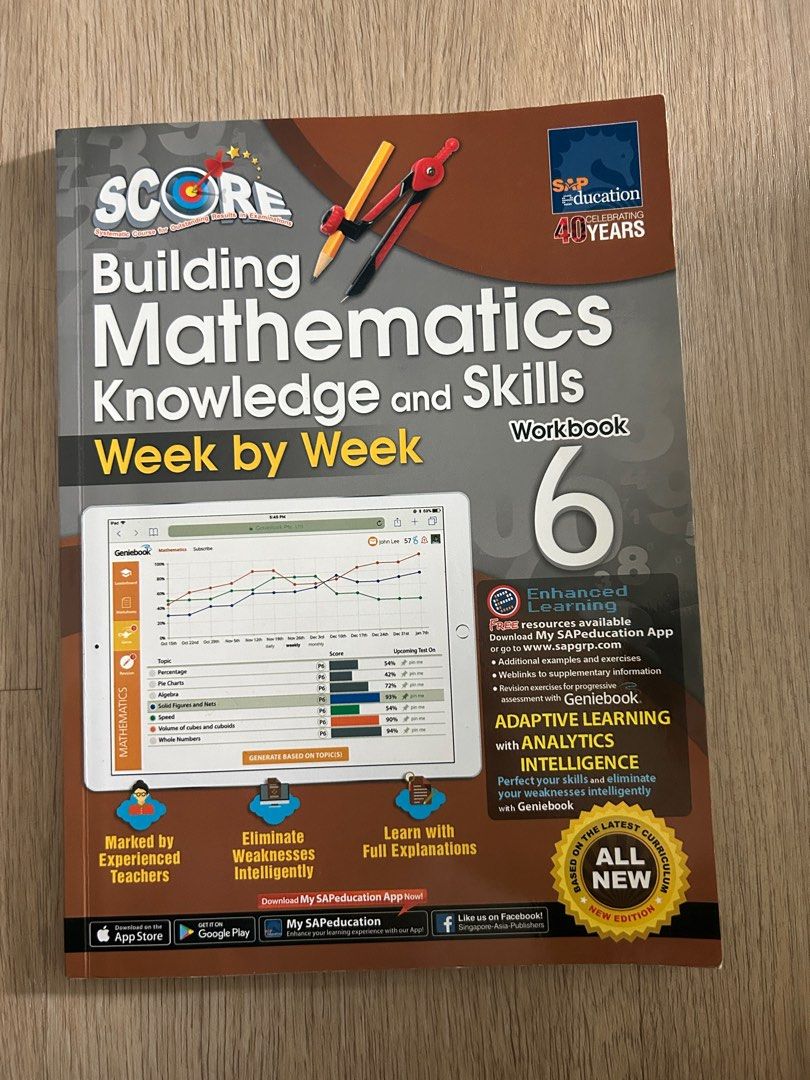 SCORE Building Mathematics Workbook 6, Hobbies & Toys, Books ...