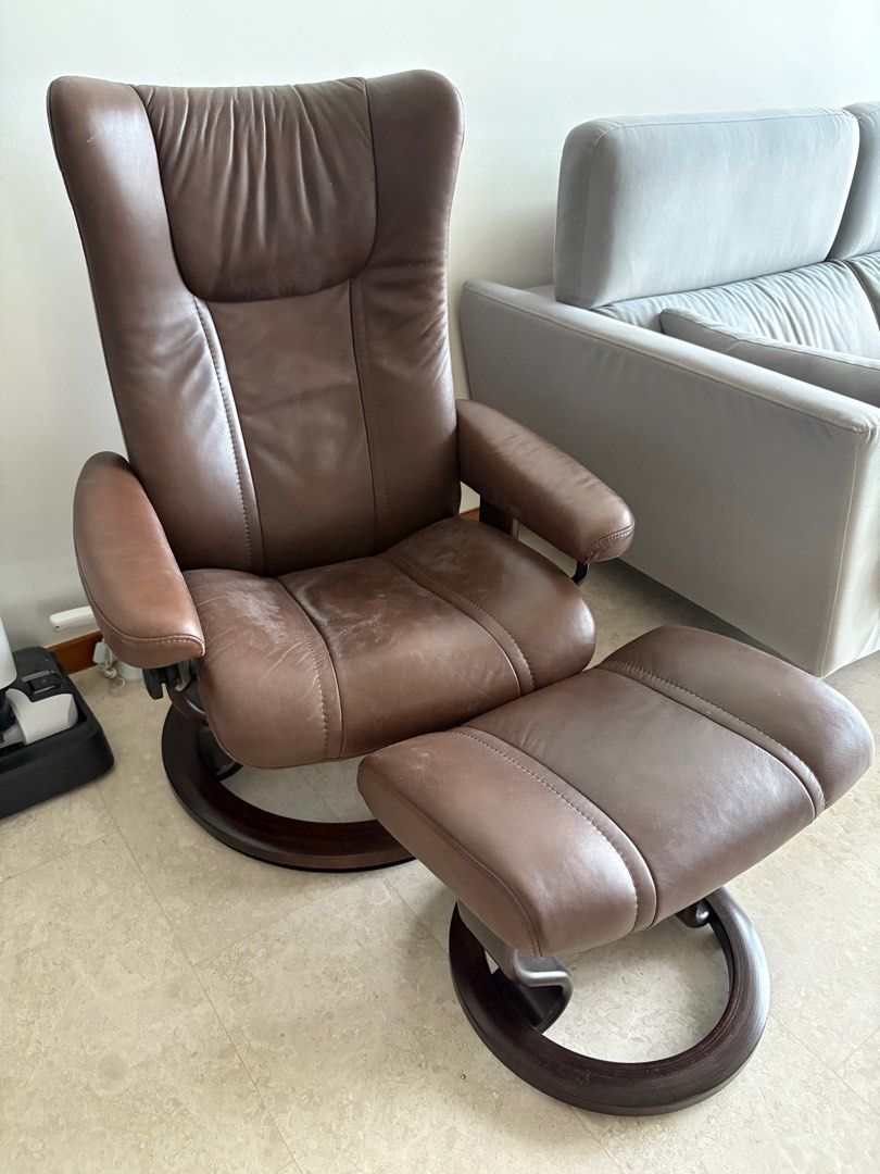 Stresless Recliner (original), Furniture & Home Living, Furniture ...