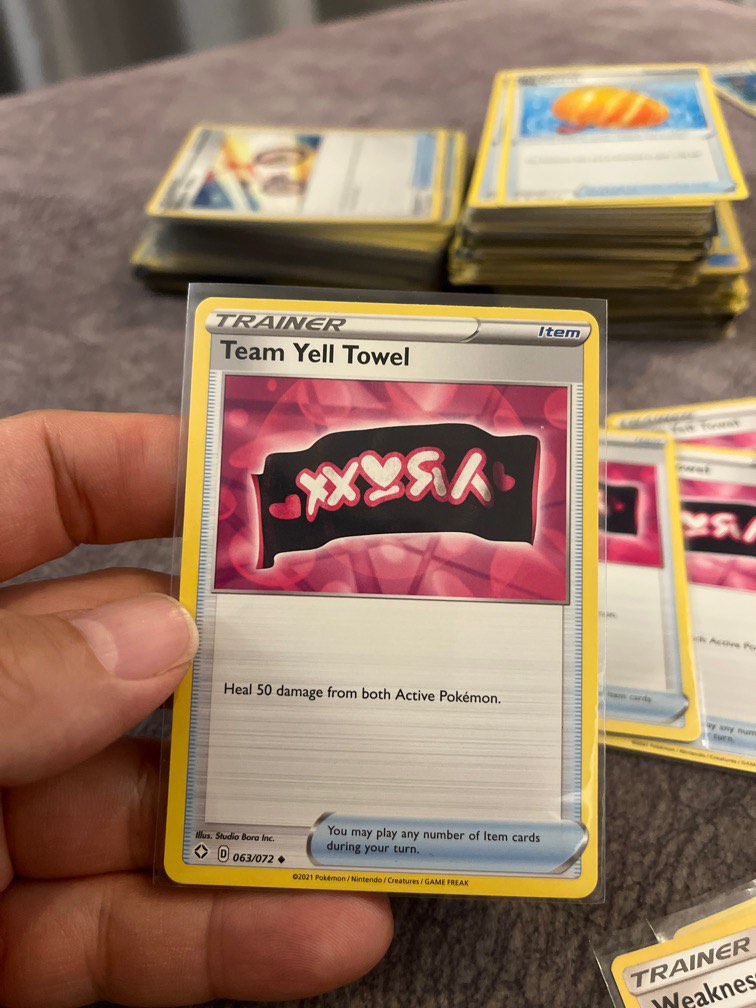 Team Yell Towel 063/072 Uncommon Shining Fates Pokemon Pack Fresh ...