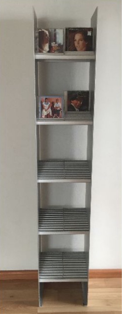 Vintage Aluminium Metal CD Rack, Furniture & Home Living, Furniture ...