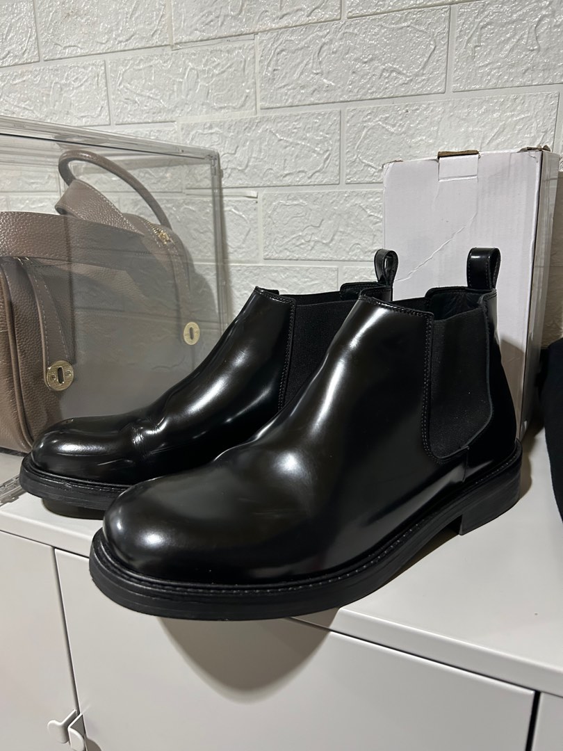 ZARA CHELSEA BOOTS BLACK, Fesyen Pria, Sepatu , Sepatu Boot di Carousell