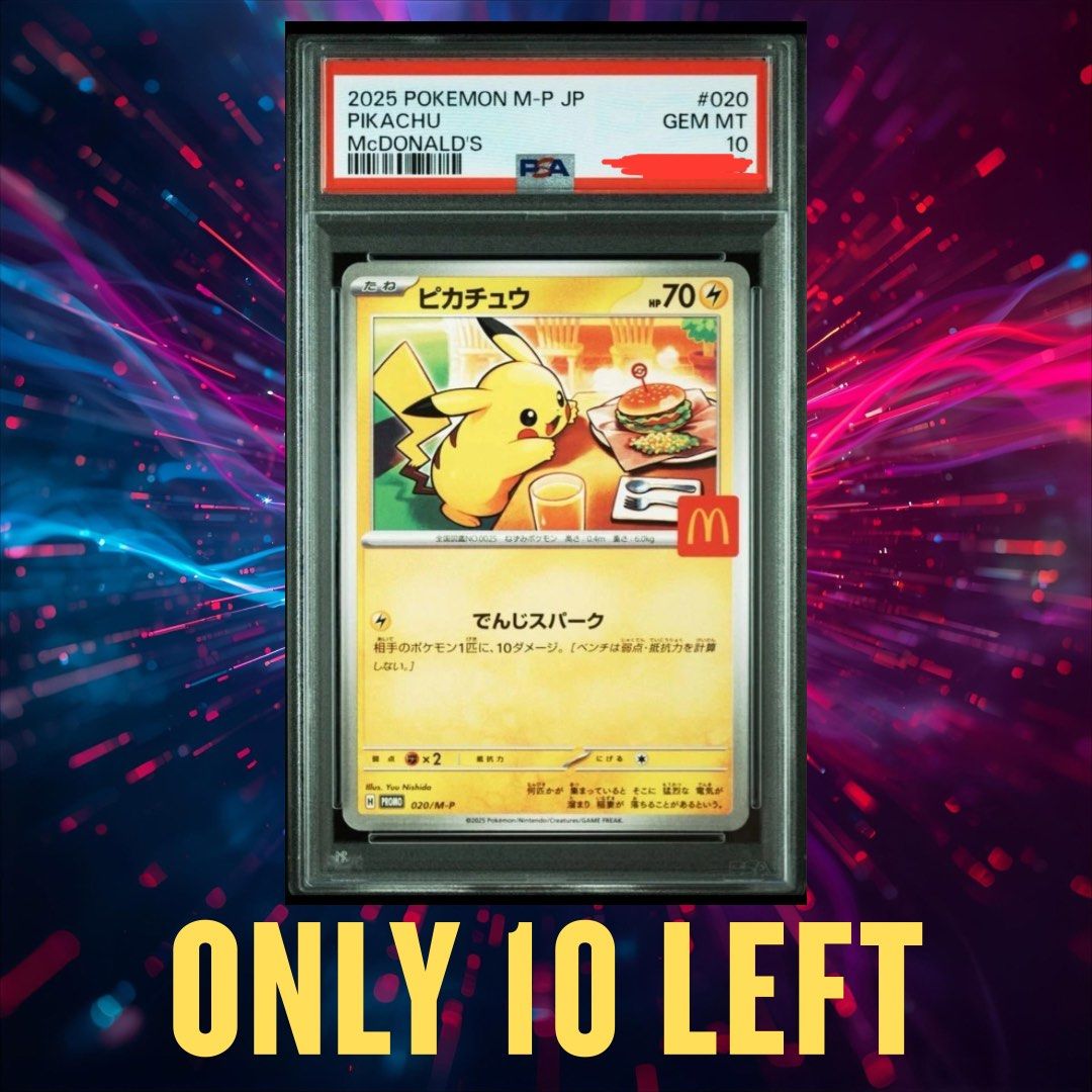 (Exclusive Deal) McDonald's Pikachu PSA10 (Burgerchu), Hobbies & Toys ...