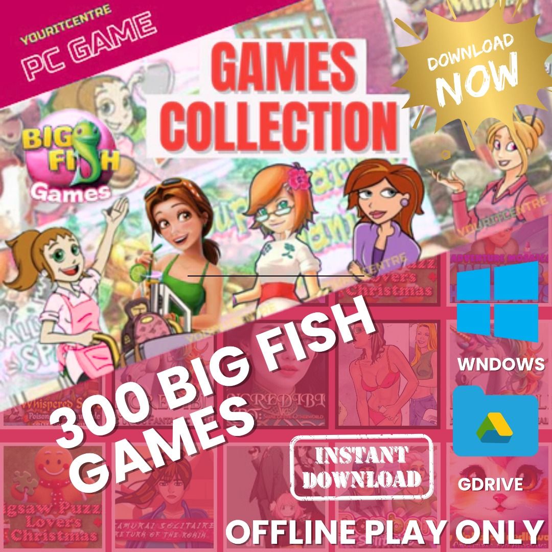 300+ Big Fish Classic Offline PC Games Time Managements, Casual, Games ...