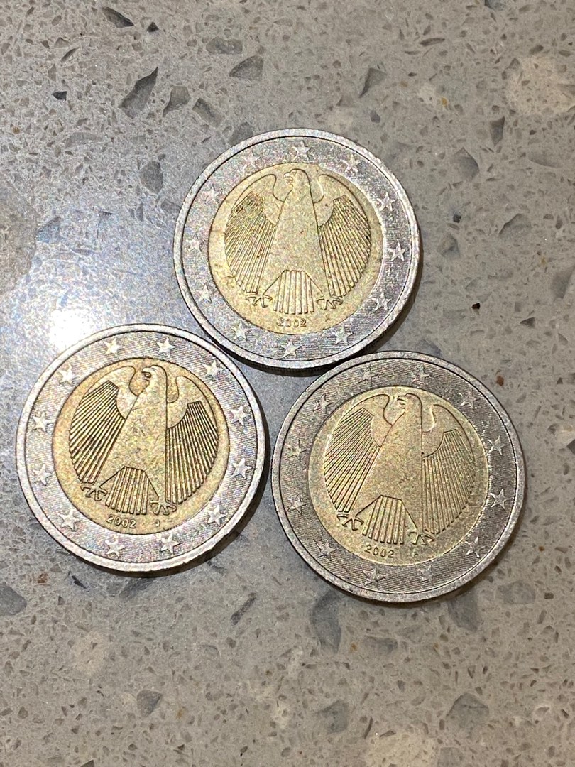 3 pcs of German $2 Euro coins, Hobbies & Toys, Memorabilia ...