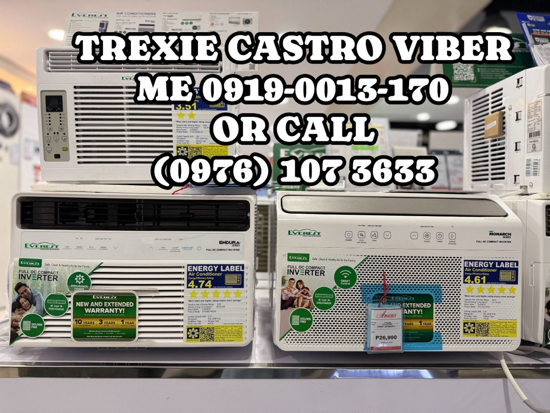 💙 EVEREST WINDOW TYPE FULL DC INVERTER COMPACT SIZE / EVEREST TOP ...