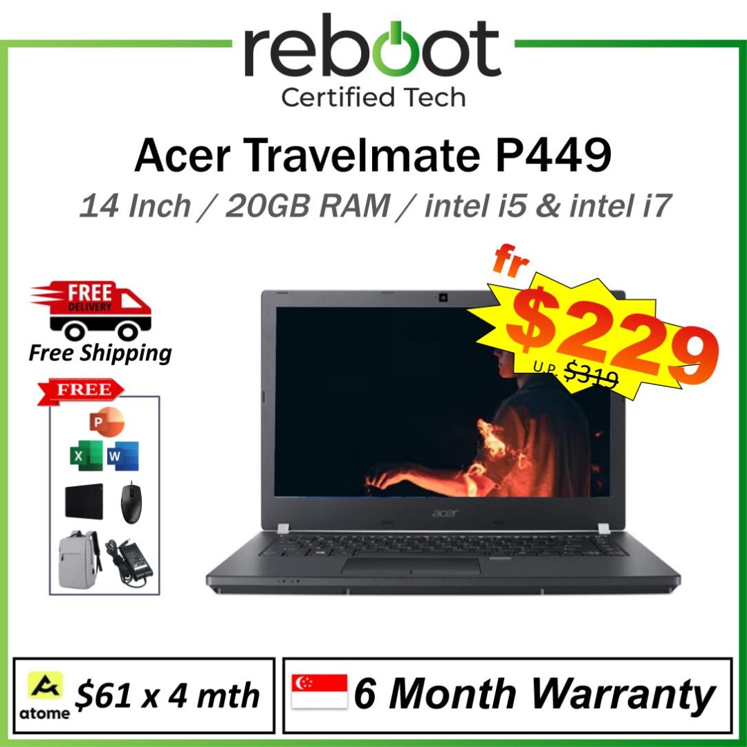 Acer 14 inch Laptop (P449) - Fast Speed Laptop - 20GB RAM - 512GB SSD ...