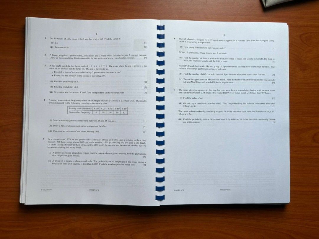 Cambridge A-Level Mathematics Paper 6 (9709), Hobbies & Toys, Books ...
