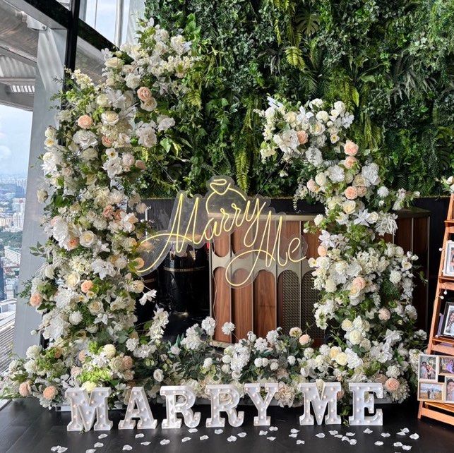 deconstructed flower arch