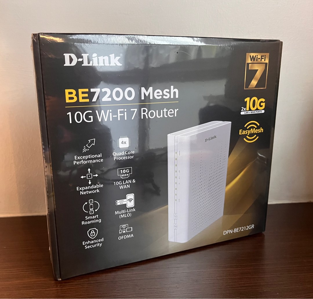 D-Link BE7200 Mesh 10G Wi-Fi 7 Router, Computers & Tech, Parts ...