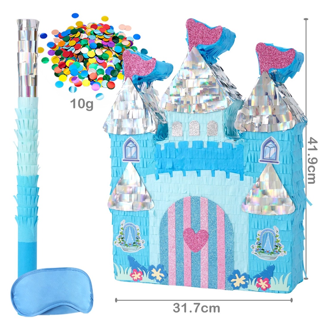 Frozen Enchanted Castle Pinata (32cm x 42cm x 5cm) (Comes With Stick ...