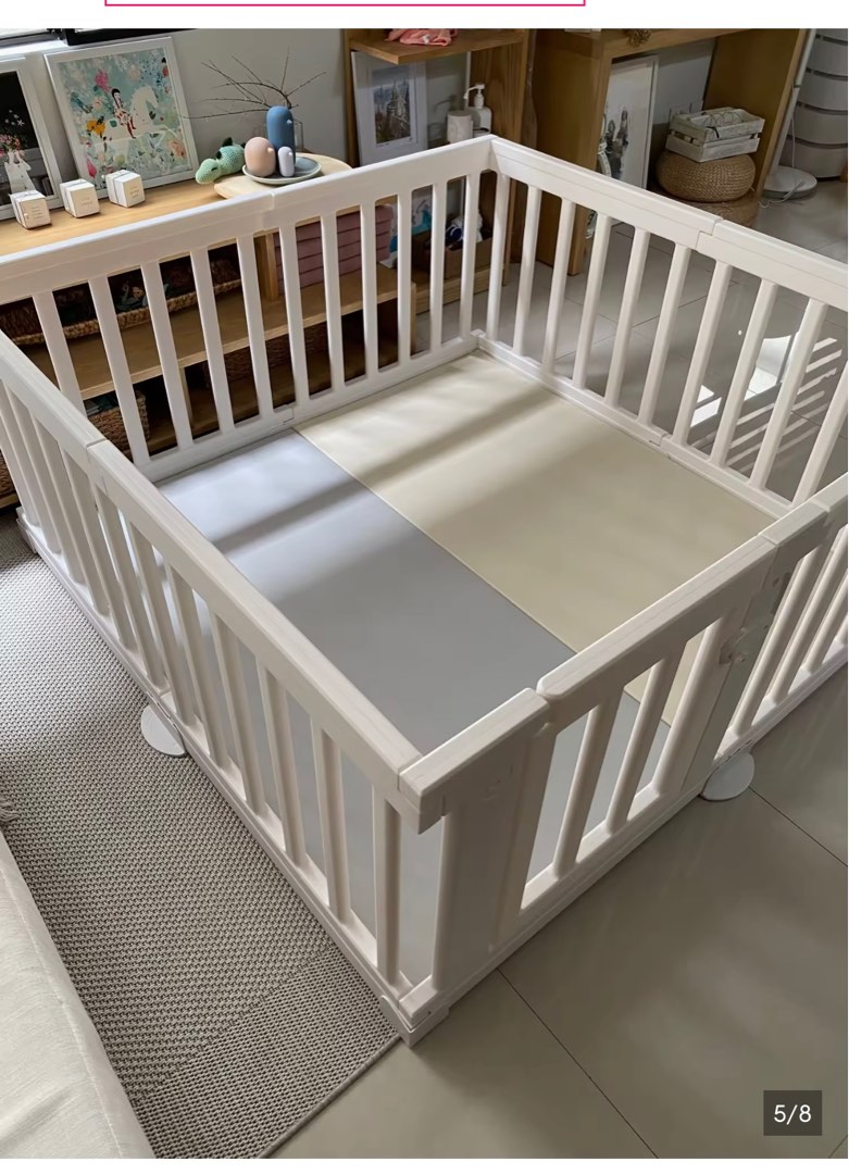 Haenim Anuri Playpen 8 panels (50x50), Babies & Kids, Baby Nursery ...