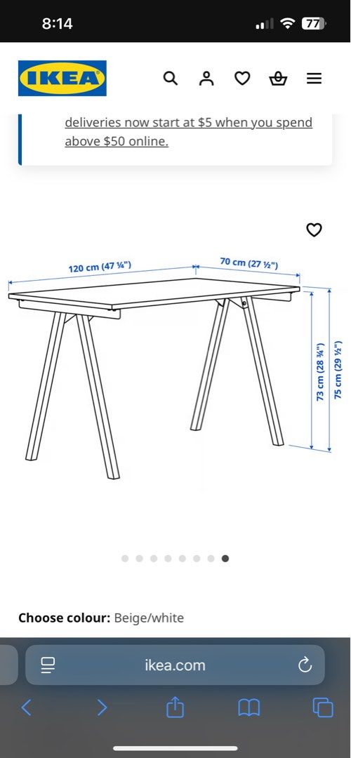 IKEA TROTTEN table, Furniture & Home Living, Furniture, Tables & Sets ...