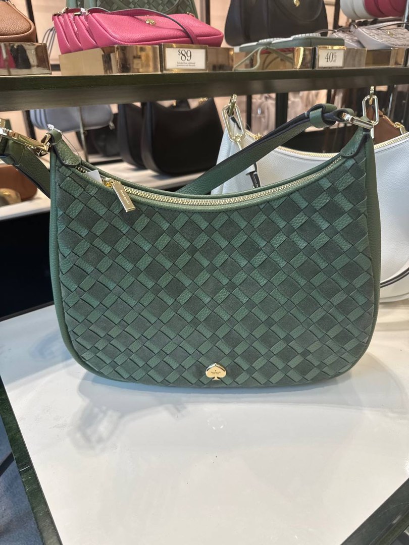 Kate Spade Kayla Woven Large Shoulder Bag in Ceda Stand, Luxury, Bags ...