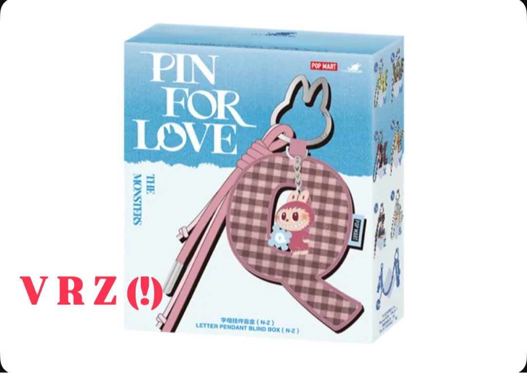 Labubu Pin for Love Letter Pendant Letter V R Z (!), Hobbies & Toys ...