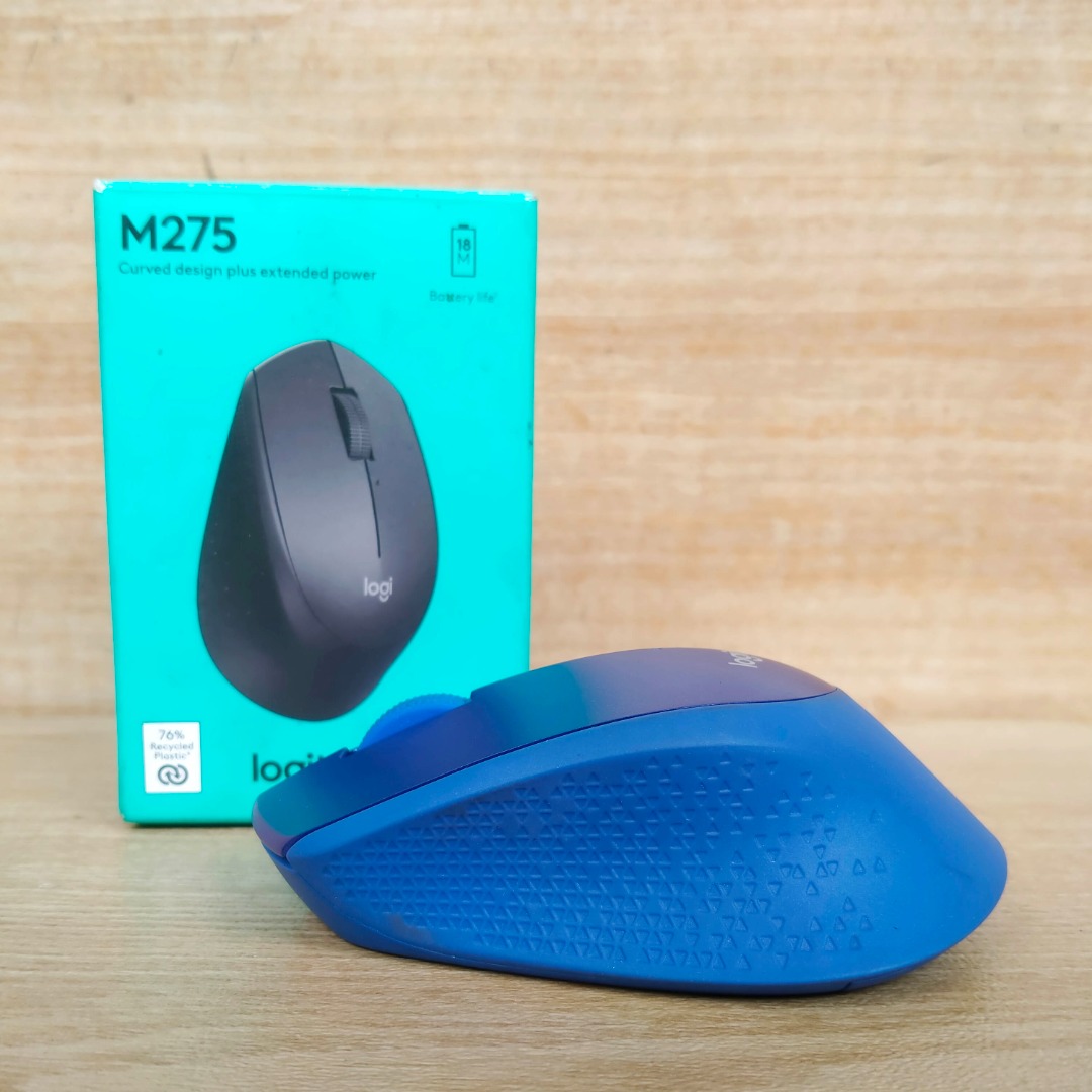 Logitech Wireless Mouse M275 Blue Original, Elektronik, Bagian Komputer ...