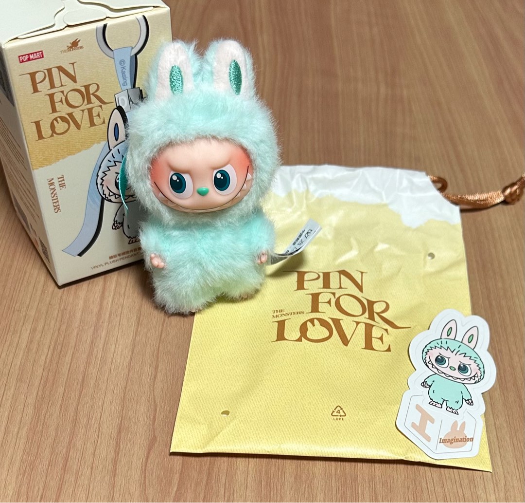 Mini Labubu 拉布布 Pin for Love Letter “I”, Hobbies & Toys, Toys & Games ...