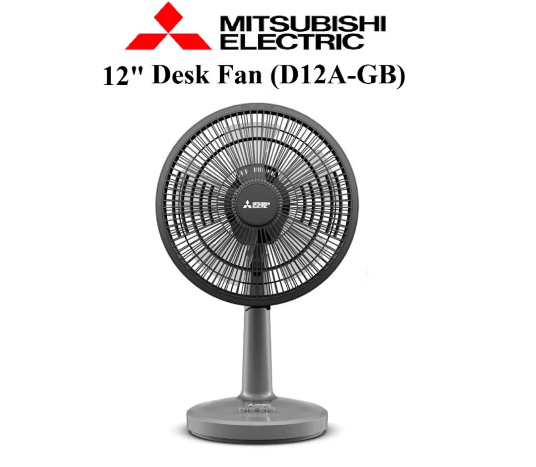 Mitsubishi Electric 12" Desk Fan (D12A-GB), Furniture & Home Living ...