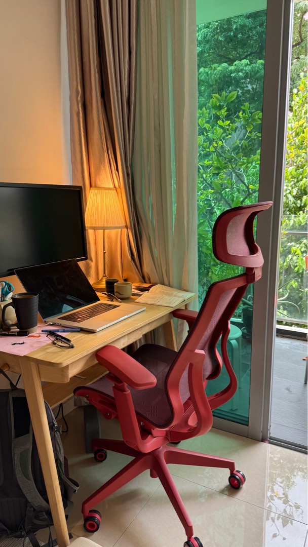Novita Ergonomic Office Chair NC01 - Scarlett Red, Furniture & Home ...