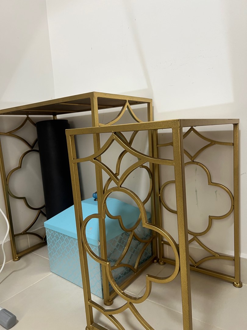 SSF SIDE TABLES COMES IN PAIRS/VANITY TABLE/GOLD TABLE/GLASS TABLE ...