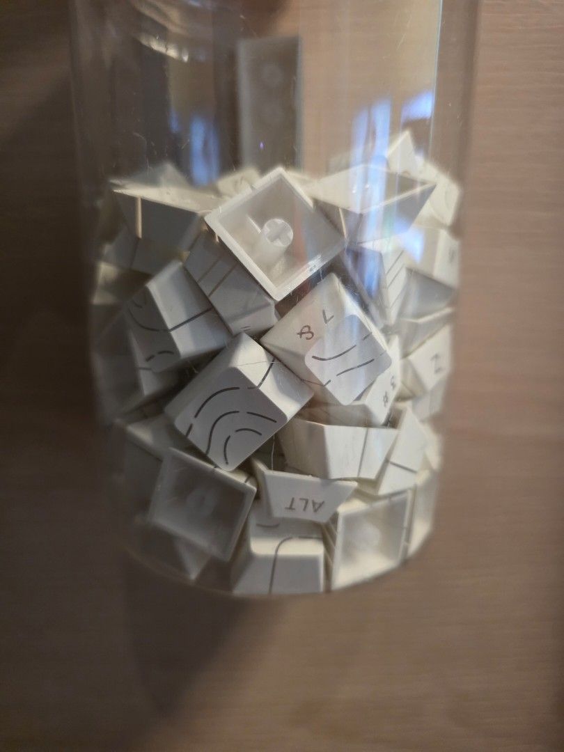 White Contours/Topography Keycap Set, Computers & Tech, Parts ...