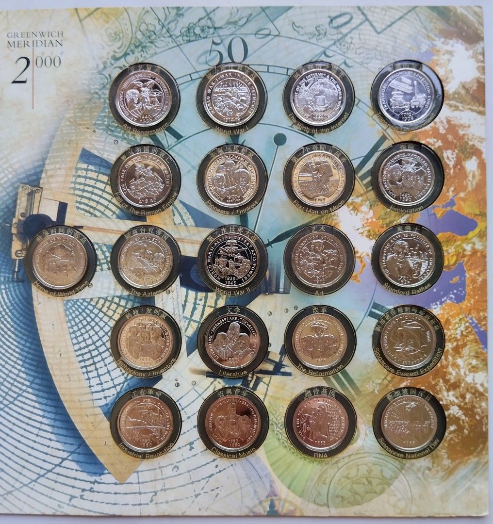2000 Singapore The Official Millennium Medal Collection ( 21 Medal ...