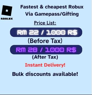 24/7 Roblox Robux Top up (Via Gamepass Gifting) BLOX FRUITS BLADE BALL ...